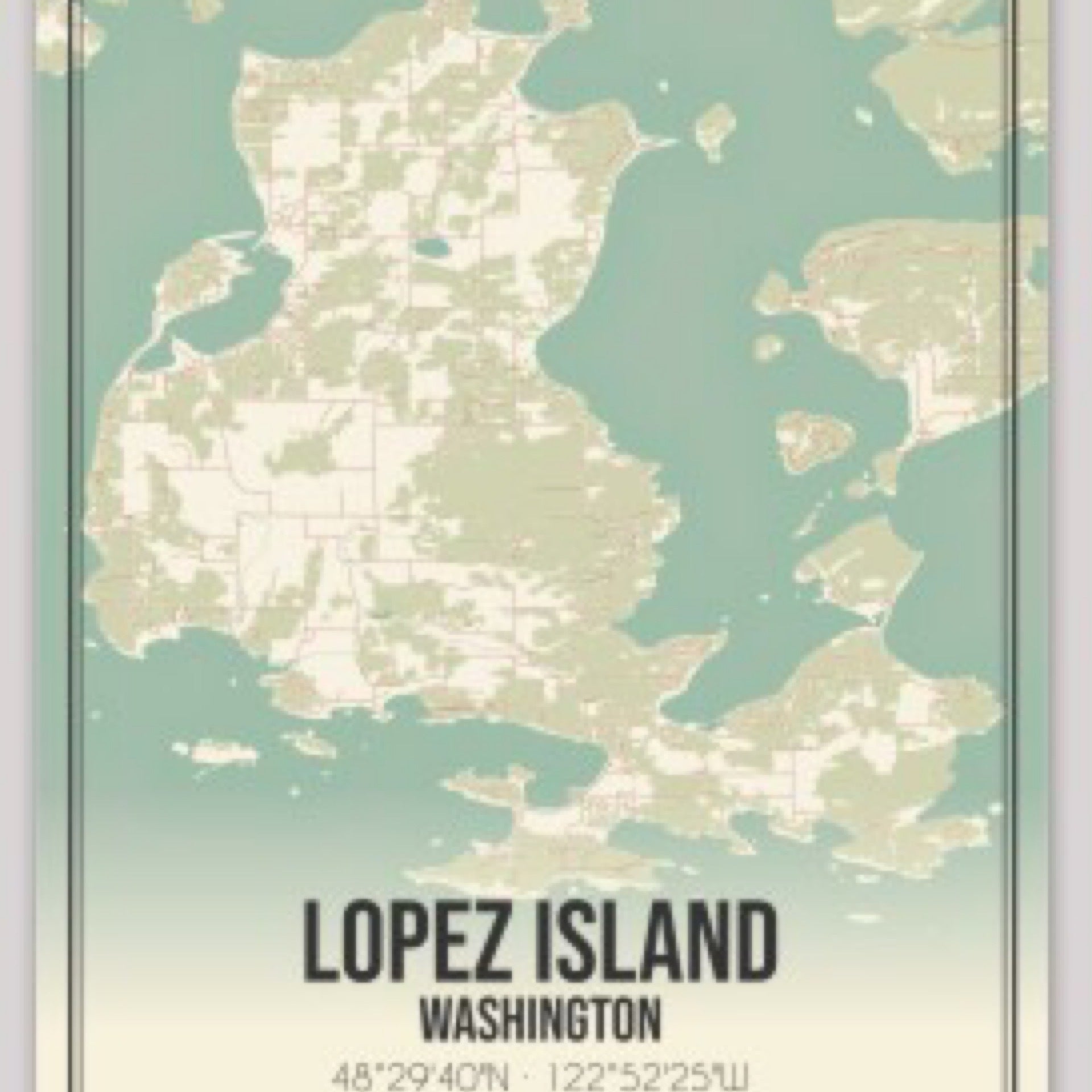 Lopez Is. Map Sticker | Island Creative Design